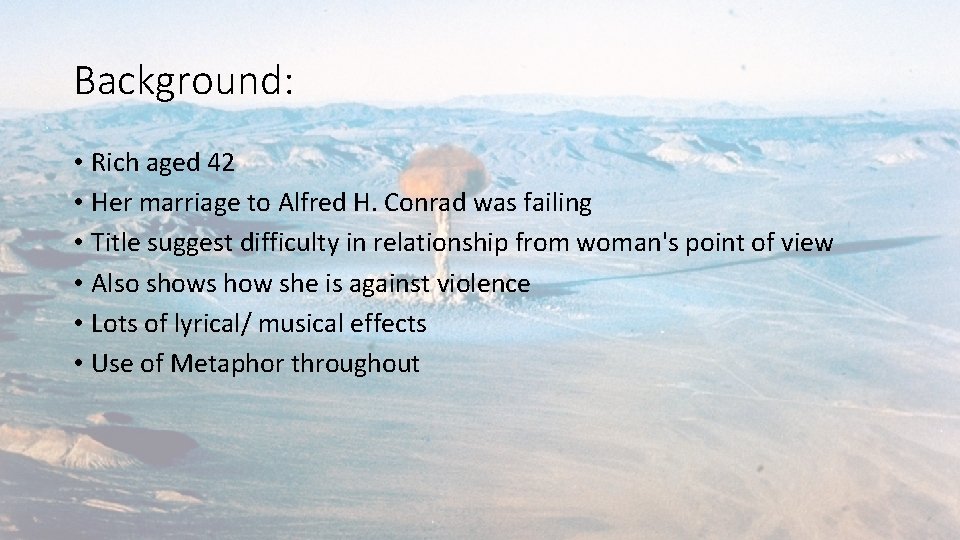 Trying to Talk With a Man Adrienne Rich