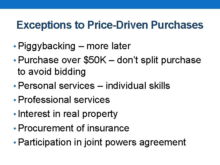 PURCHASING WITH PUBLIC FUND Recent State Law Requirements