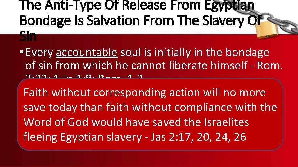 Sin A Type of Bondage 1 Corinthians 10