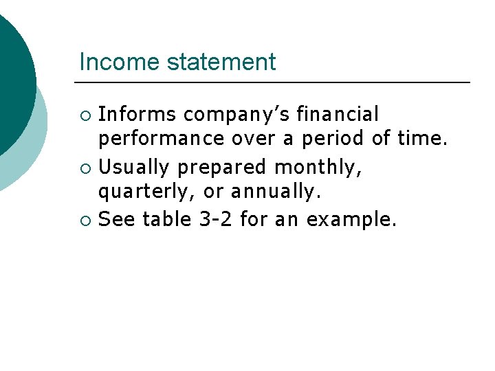 Financial Statements Main Source BE Chapter 3 Basic