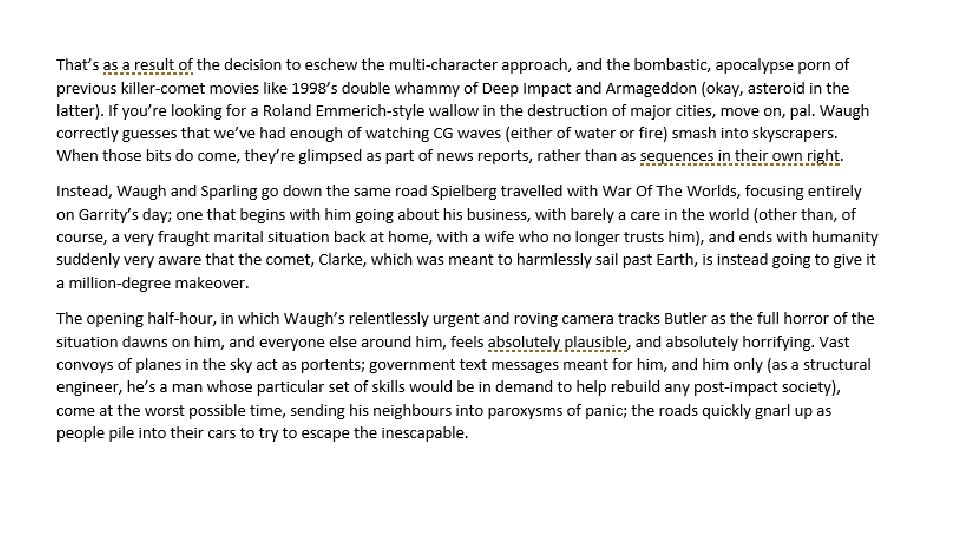 The Language of Reviews 13 ENC E Tuesday