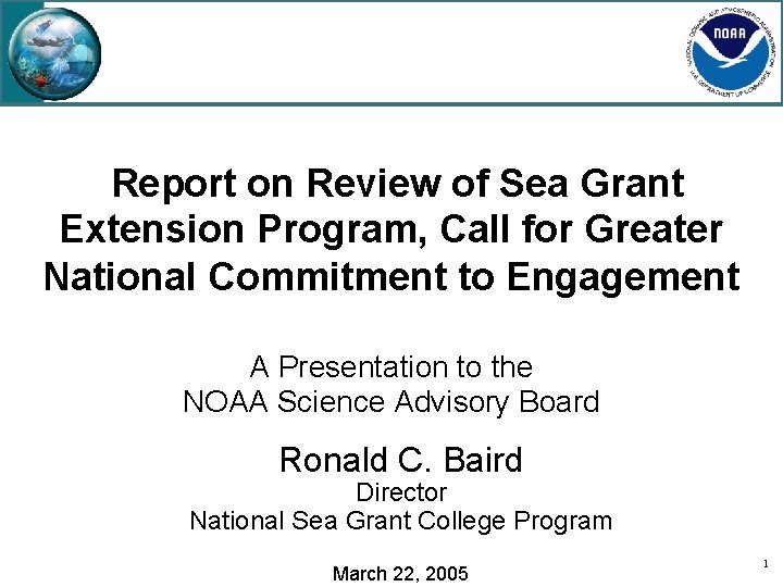 Report on Review of Sea Grant Extension Program