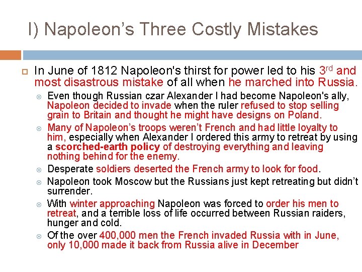 Chapter 7 4 Napoleons Empire Collapses I Napoleons
