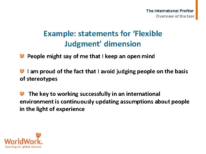 The International Profiler The International Profiler Presentation Overview