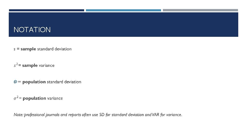 MEASURES OF VARIATION SECTION 3 2 FOCUS POINTS