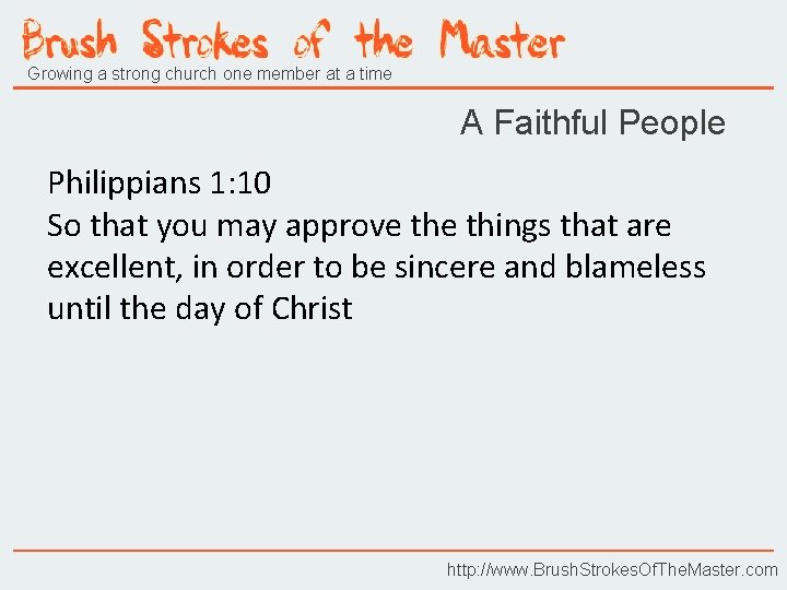 Growing a strong church one member at a