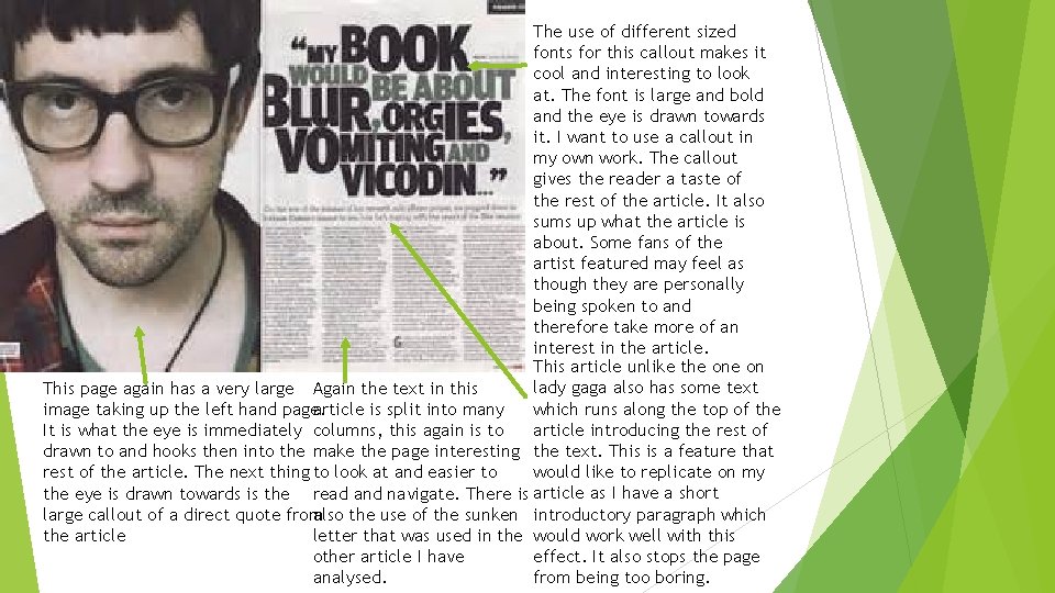 Double Page Spread Analysis Joanna Crook There is