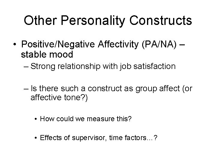 Ch 4 Personality and Abilities Part 1 Jan