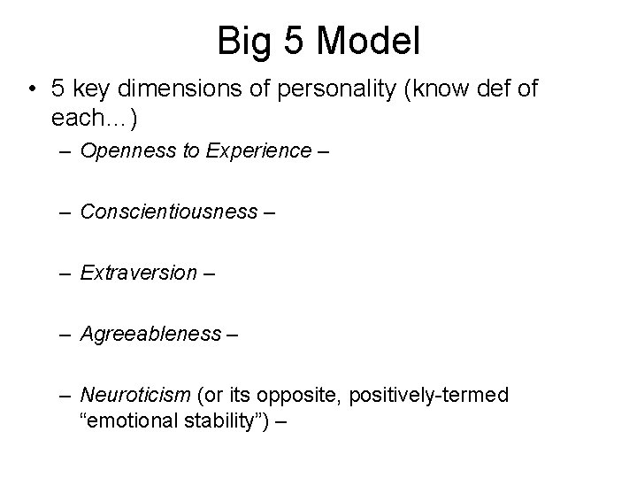 Ch 4 Personality and Abilities Part 1 Jan