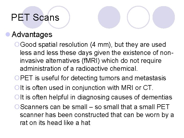 Techniques used to study the brain in relation