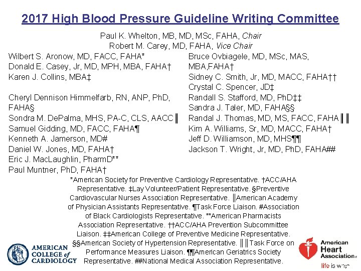 2017 ACCAHAAAPAABCACPMAGS APh AASHASPCNMAPCNA Guideline for the Prevention