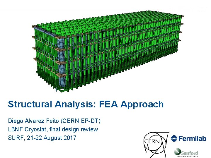 Structural Analysis FEA Approach Diego Alvarez Feito CERN