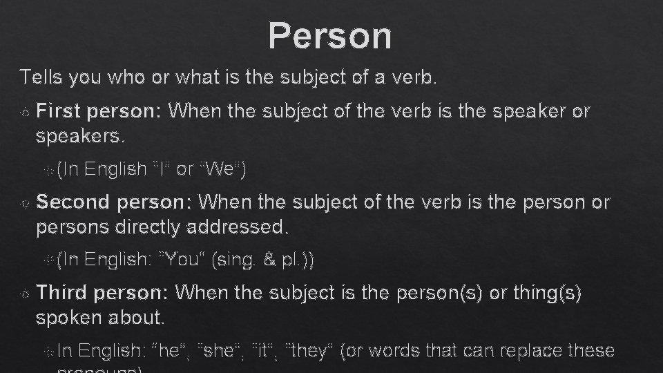 Introduction to Latin Verbs The Present Indicative Active