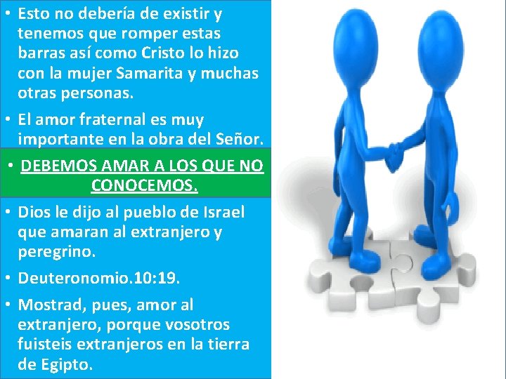 EL AMOR FRATERNAL INTRODUCCION En la biblia encontramos