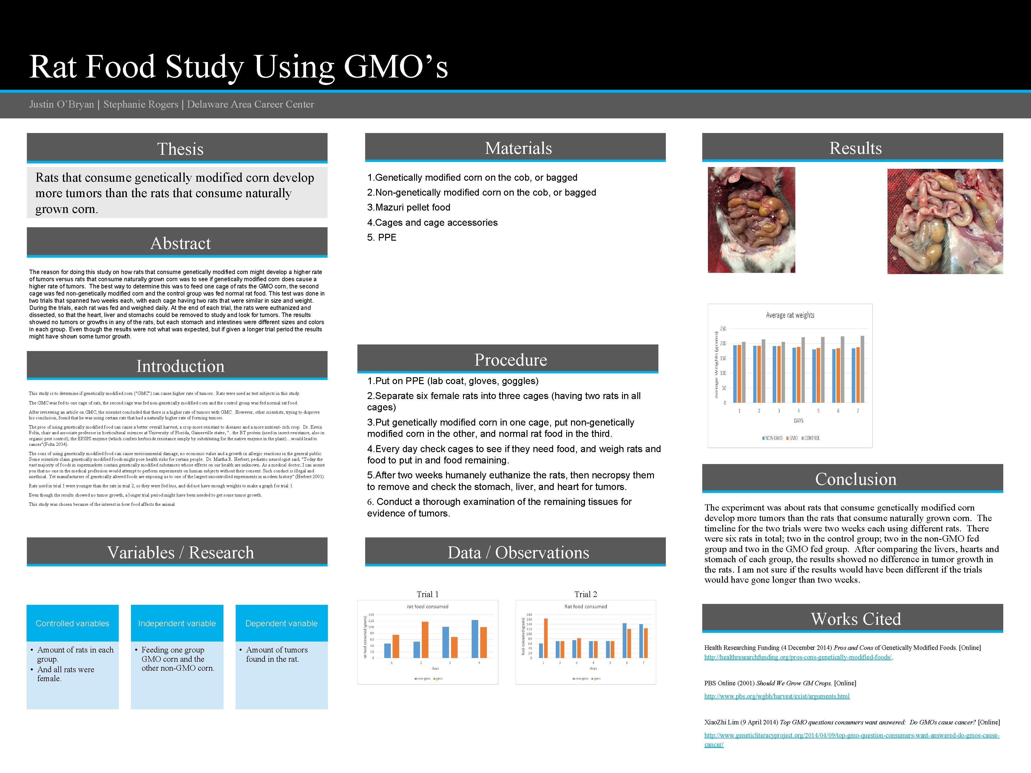 Rat Food Study Using GMOs Justin OBryan Stephanie
