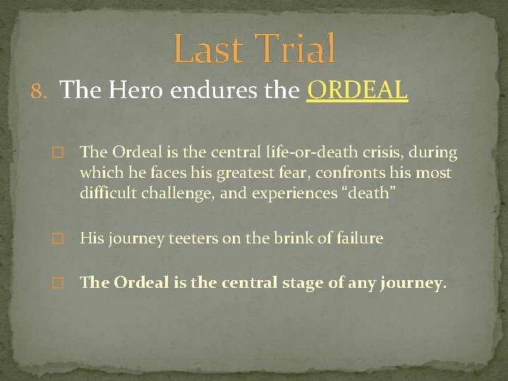 ARCHETYPES INCLUDING THE HEROS JOURNEY Archetypes Situations characters