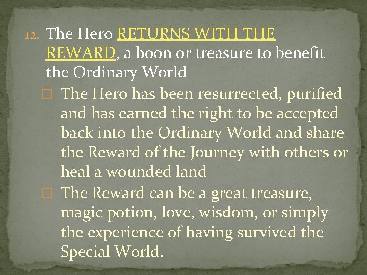 ARCHETYPES INCLUDING THE HEROS JOURNEY Archetypes Situations characters