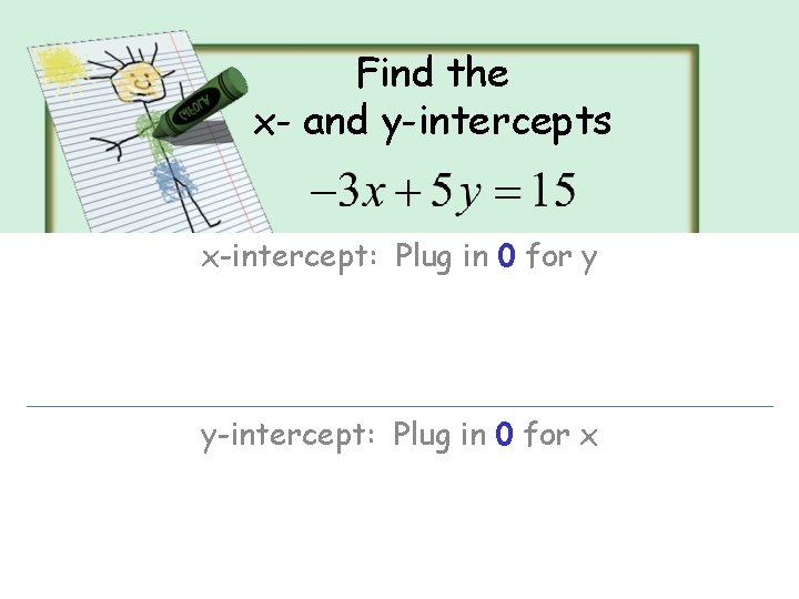 5 2 Using Intercepts Pg 303 Objective Find