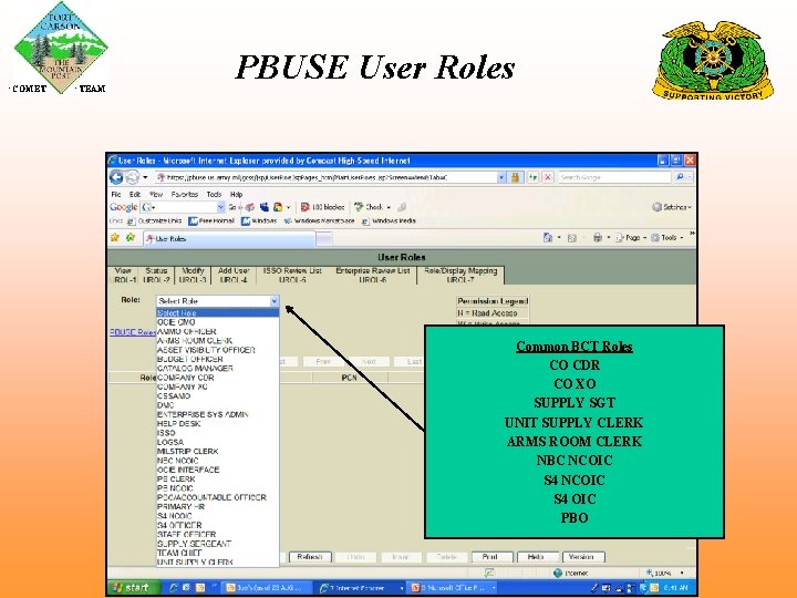 COMET TEAM BATTLEFIELD LOGISTICS PLANNING AND ANALYSIS TRAINER