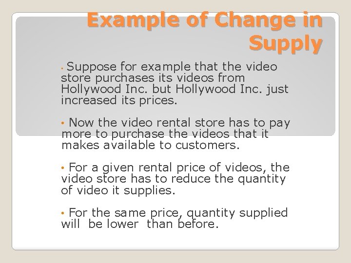 Supply By Ben Quick Supply and Price move