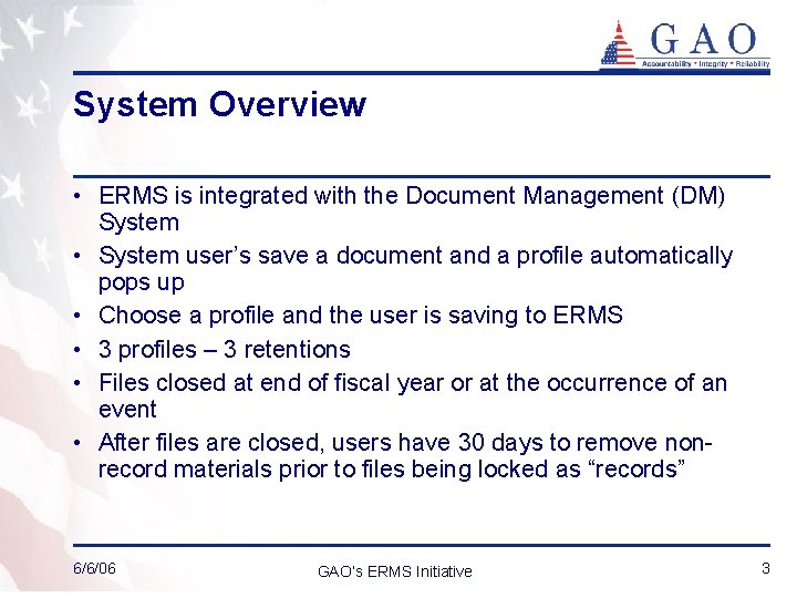 Case Study on the U S Government Accountability
