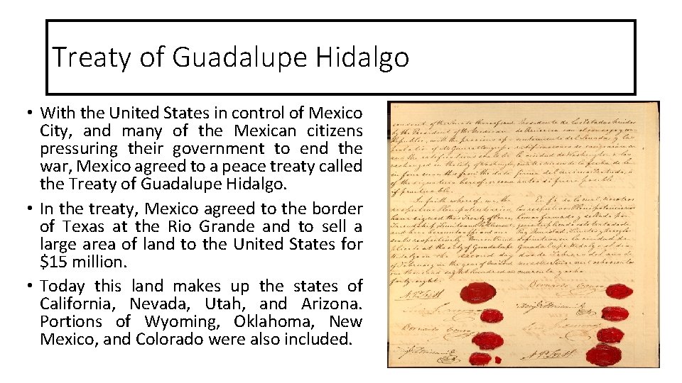 The Mexican American War 1846 1848 Information gathered