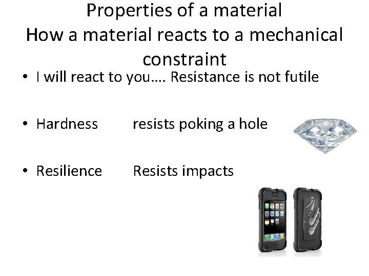 Materials and their Mechanical Properties Deformations and how
