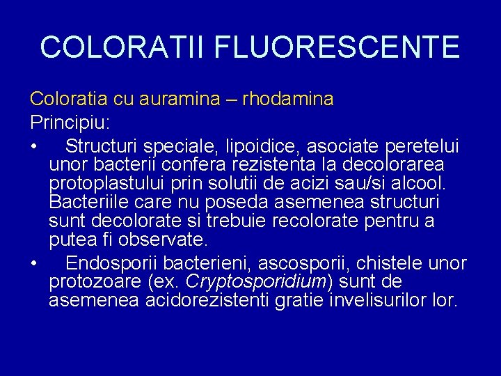 PREPARATE MICROSCOPICE CATEDRA DE MICROBIOLOGIE LP 3 COLORATII