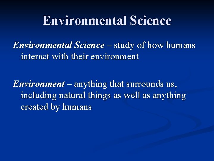 Environmental Science A Global Perspective Understanding our Environment
