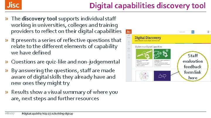 Digital discovery tool Digitalcapability jiscinvolve org Background to