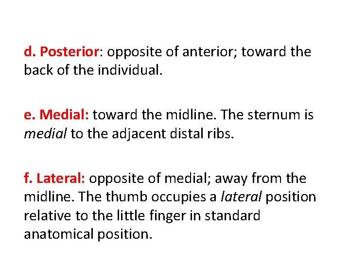 Anatomical Terminology Anatomical terminology assumes that the body