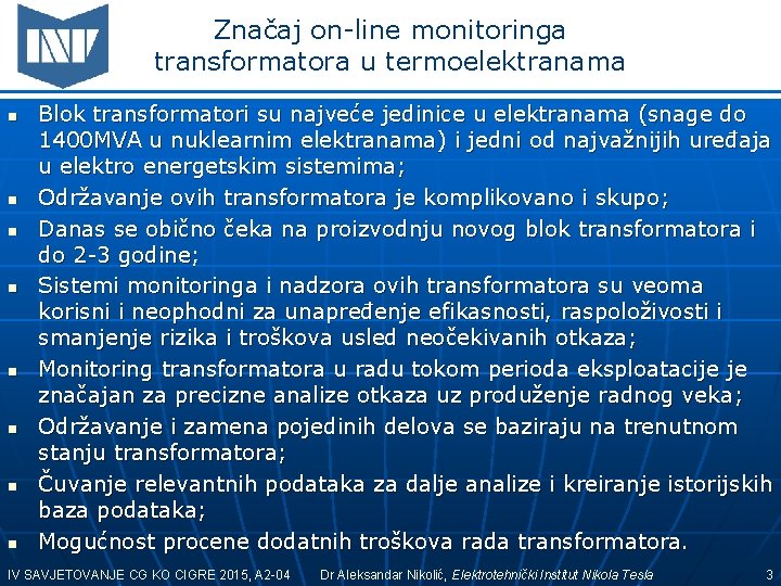 Elektrotehniki Institut Nikola Tesla Beograd Centar za Elektromerenja