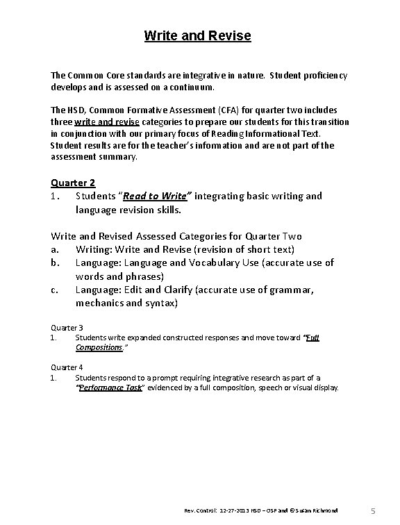 Quarter Two Reading Informational Text Grade 1 Teacher