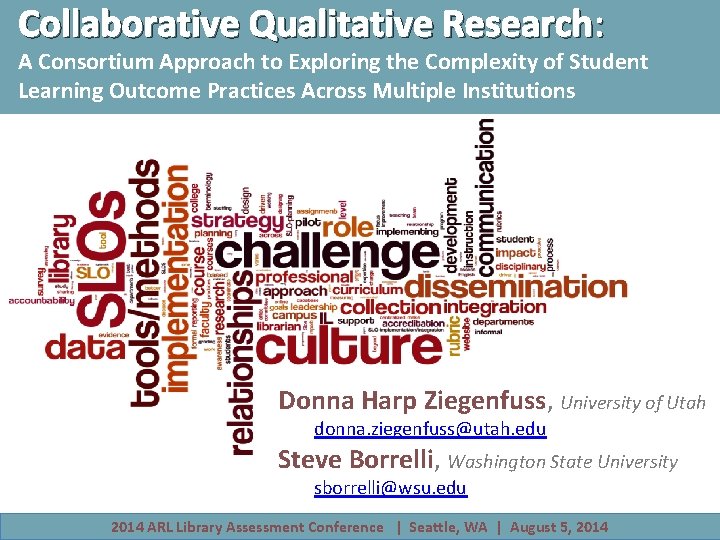 Collaborative Qualitative Research A Consortium Approach to Exploring