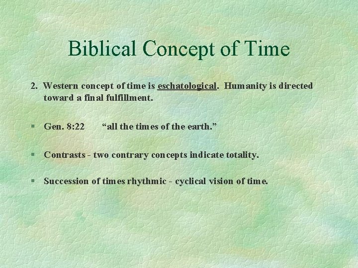 Biblical Concept of Time Prof Goswin Habets I