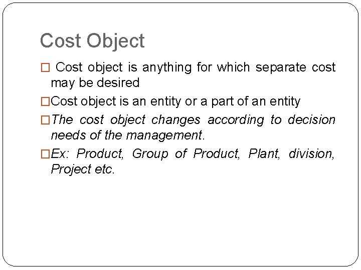 OVERVIEW OF COST ACCOUNTING Chapter 1 Overview of