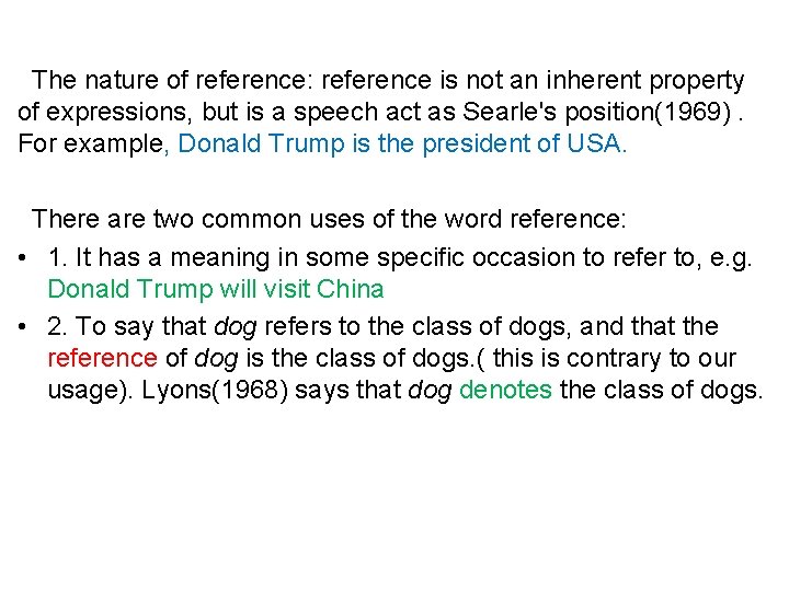 Reference and deixis Presented by M A Student