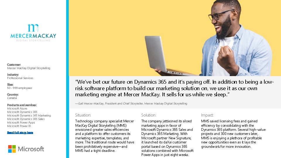 Customer Mercer Mac Kay Digital Storytelling Industry Professional
