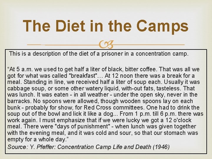 Gallery Walk Life in a Concentration Camp Global