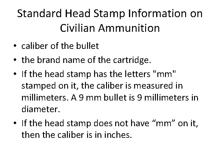 Cartridge Head Stamps What are They and What