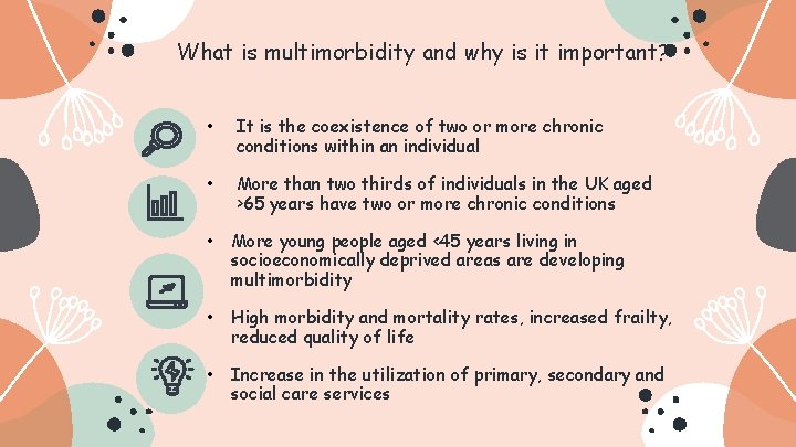Theme Equitable placebased health and social care Multimorbidity