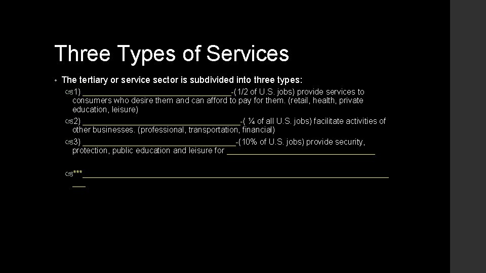 Unit 7 Urbanization Part I Services Settlements and