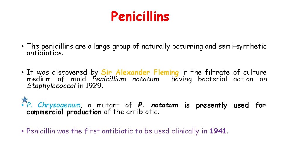 Penicillins Part 1 Chemotherapy VPT411 Lecture10 Dr Kumari