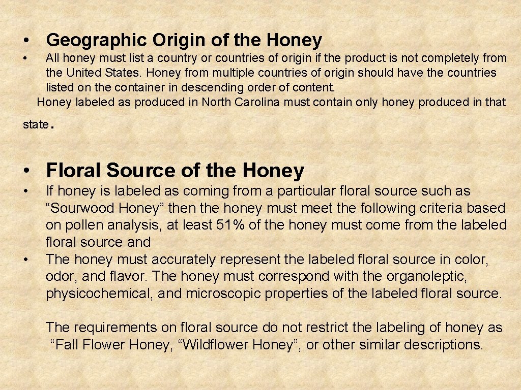 Honey Labels v v What are the requirements