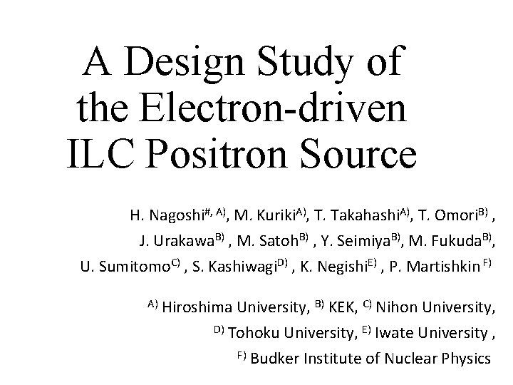 A Design Study of the Electrondriven ILC Positron