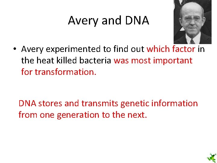 DNA Discovery and composition Griffith and Transformation 1928