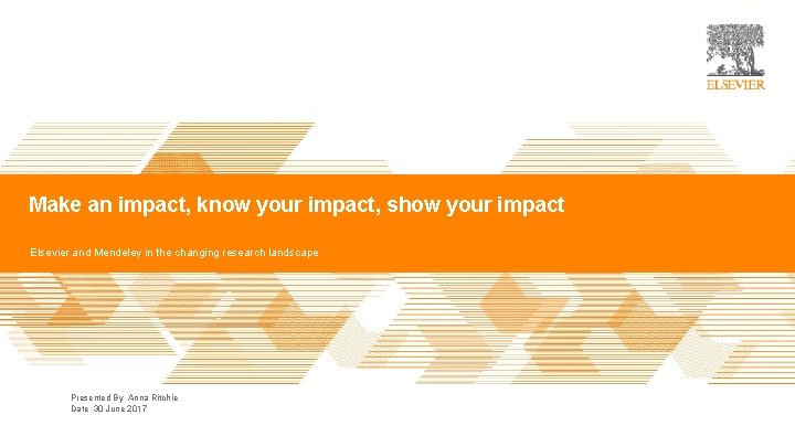 Presentation Title Make an impact know your impact
