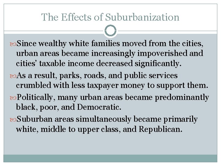 Recent Demographic Recent Patterns Demographic in the Patterns
