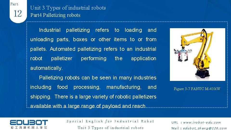 Special English for Industrial Robot www irobotedu com