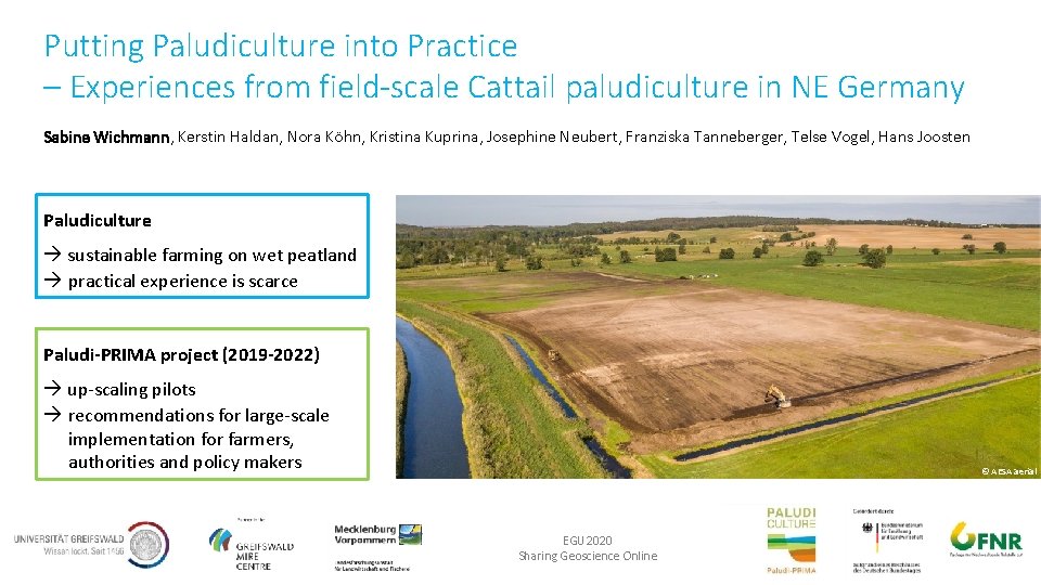 Putting Paludiculture into Practice Experiences from fieldscale Cattail